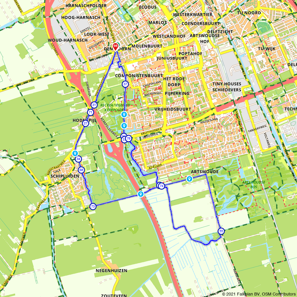 Tanthofkade walk - Midden-Delfland - Hiking route | Route.nl
