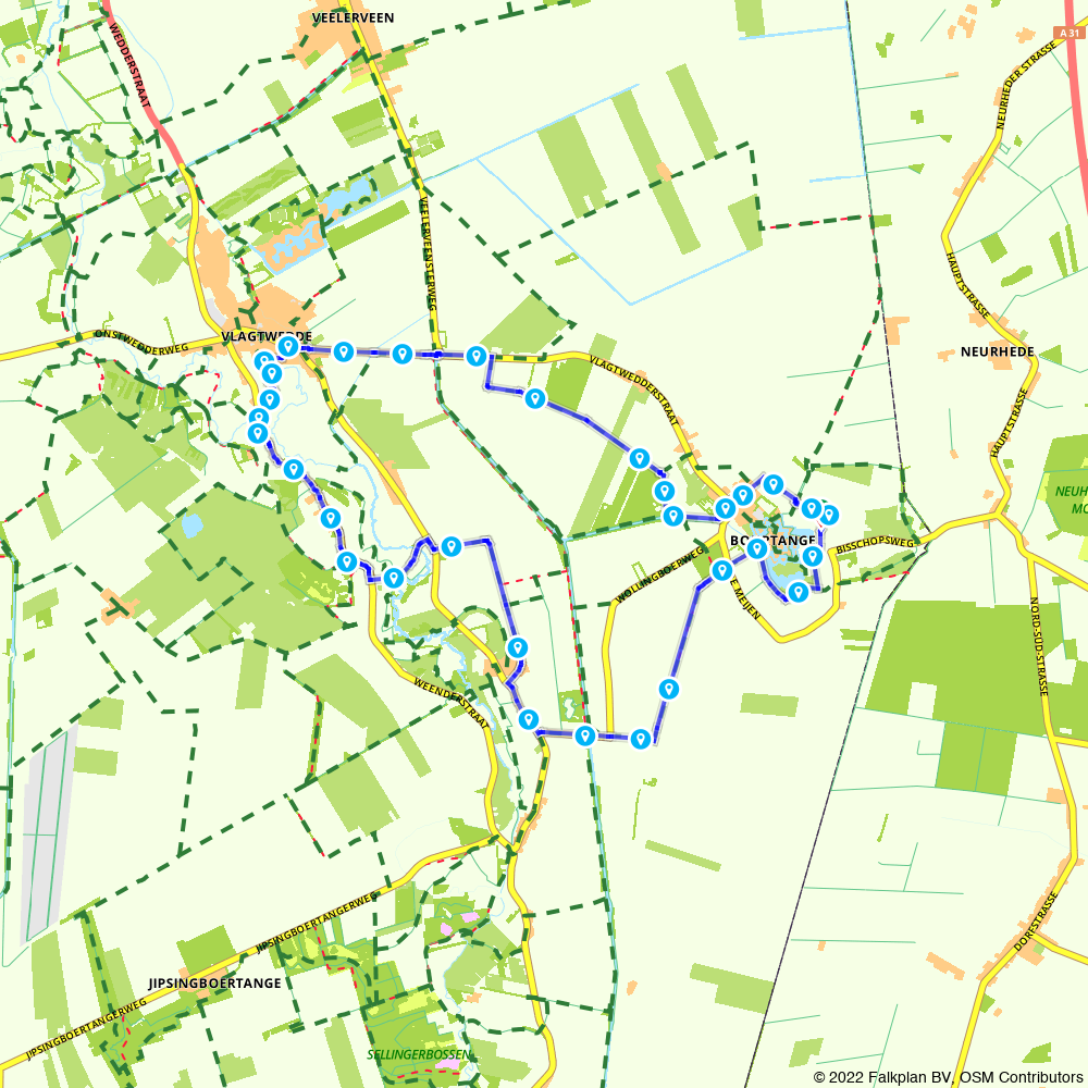 Walk along Bourtange and the Ruiten Aa - Westerwolde - Hiking route ...