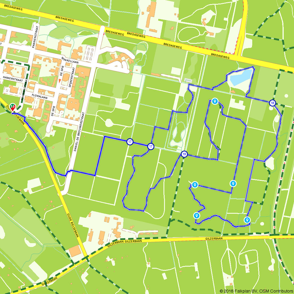 Between the Old Rielse Baan and the Bels Line - Tilburg - Hiking route ...