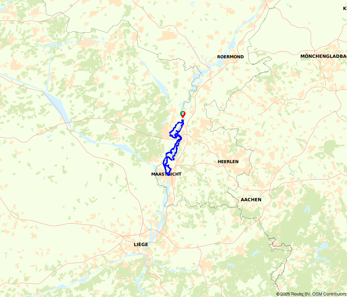 Ferry Berg aan de Maas to Maastricht and return route 2 via Meers and ...