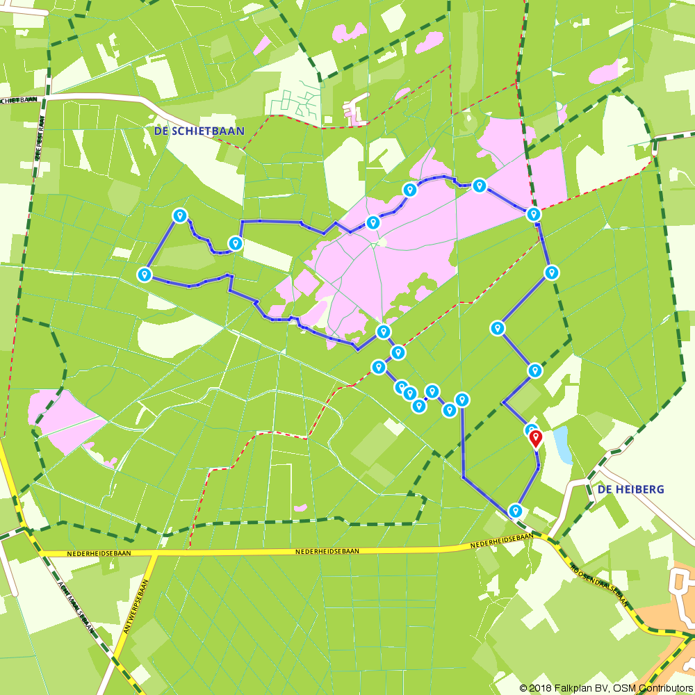 round nederheide - Rucphen - Hiking route | Route.nl