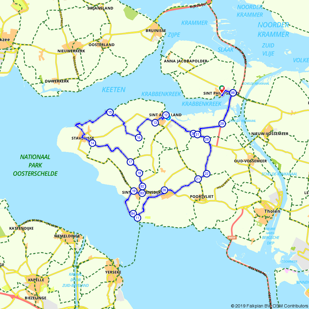 Routiq - 995193 Cycling through Tholen
