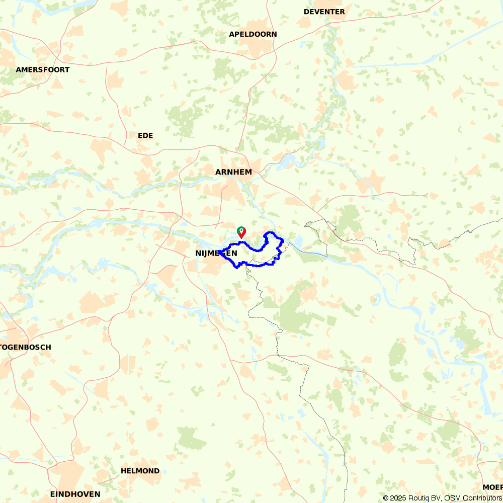 Cycling through the Gelderse Poort and through Nijmegen - Berg en Dal ...